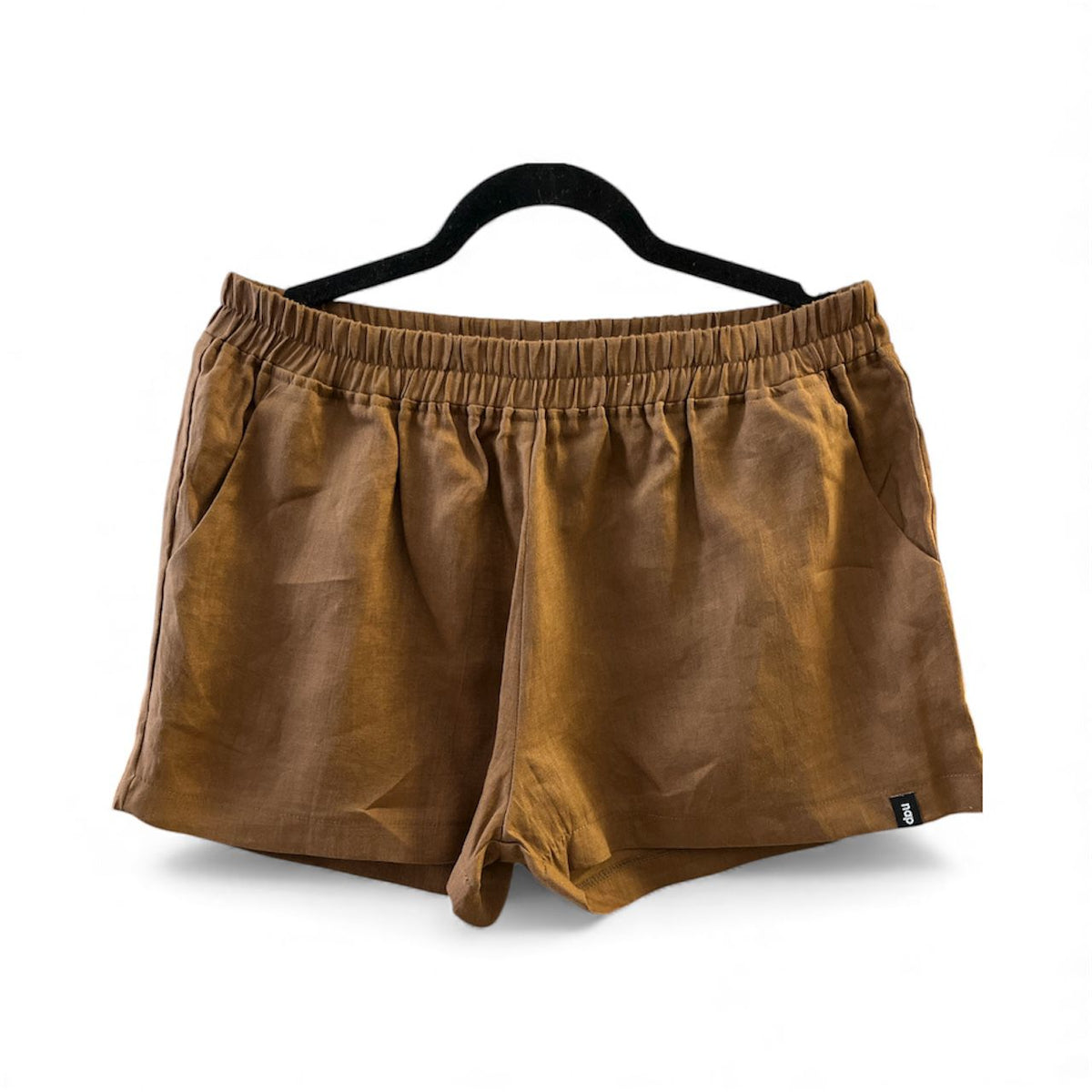 NEW CHOCOLATE BROWN LINEN SHORTS – NAP Living