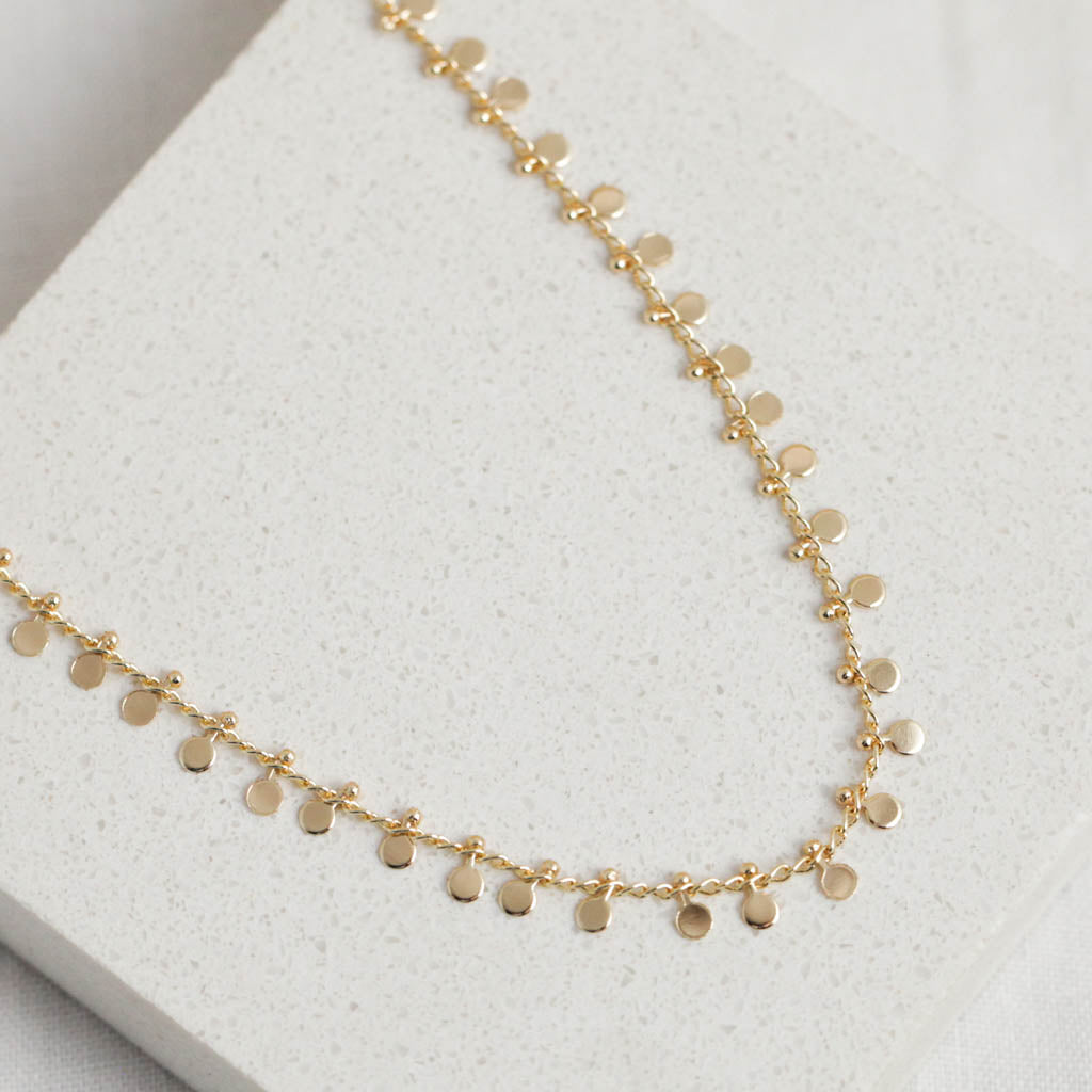 MULTIPLE GOLD DANGLE DISC NECKLACE – NAP Living