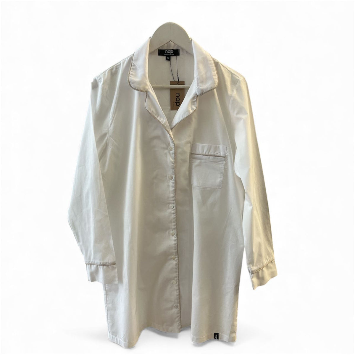 NAP CLASSIC WHITE COTTON VOILE SLEEP SHIRT – NAP Living